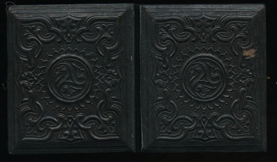 1860s photo, young civil war soldier, cased 1/6 tintype, US belt buckle ...