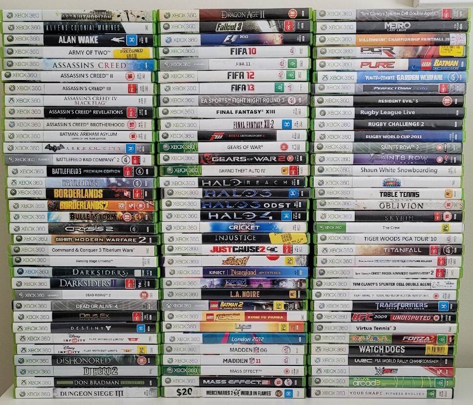 Xbox 360 Games List Xbox 360 Shop Region Compatibility List