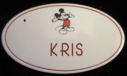 Disney 1980s-90s TaDa Mickey Name Tag, 1 Hole, Kris, Pinpics 51370 | eBay
