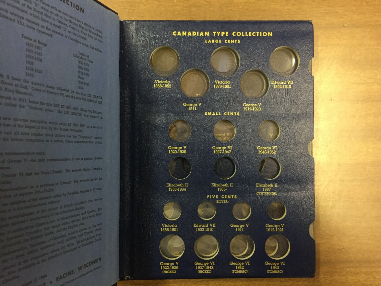 Whitman Bookshelf Album #9522 Canada Type Set, Small Coins | eBay