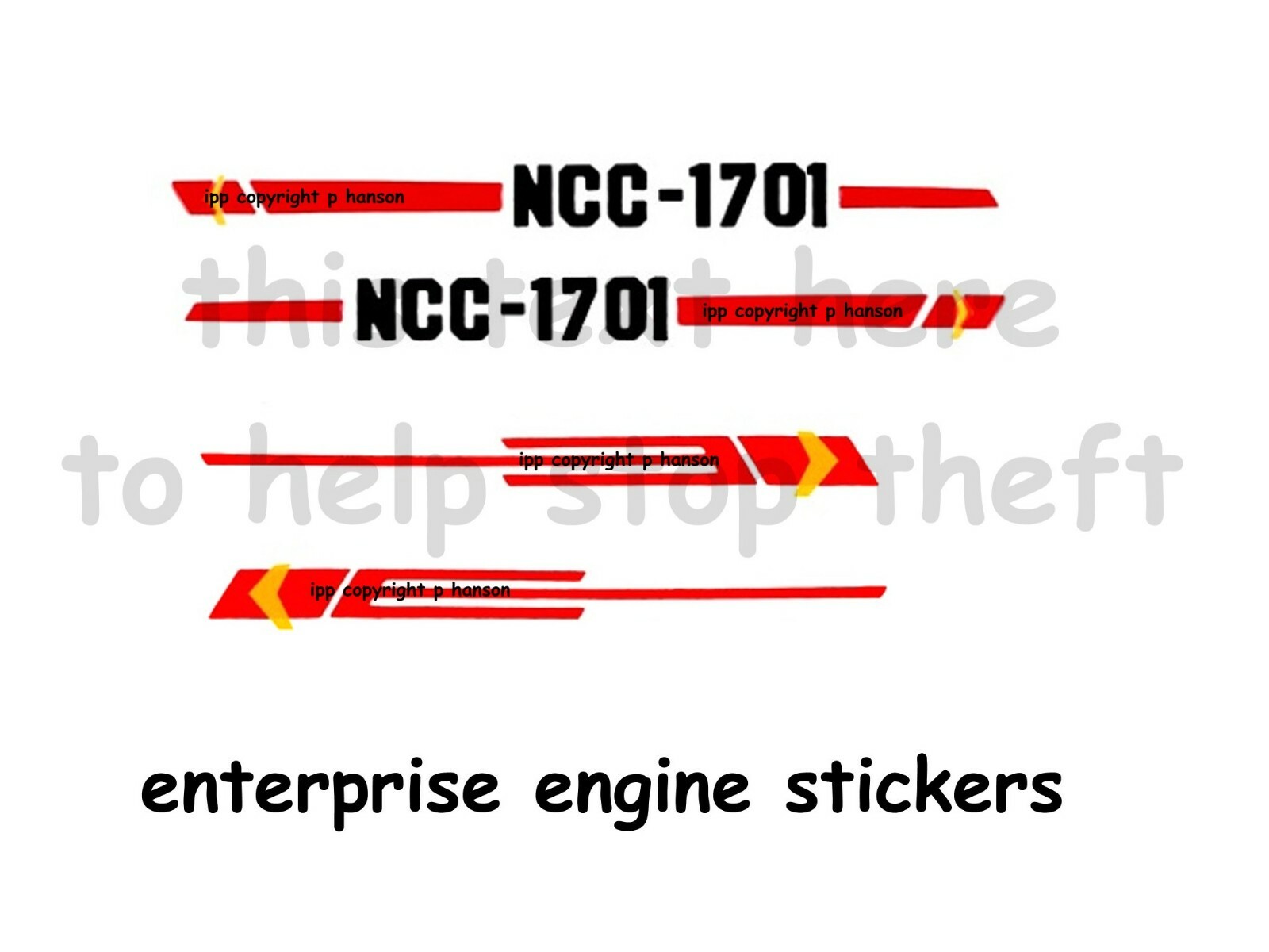 DINKY USS ENTERPRISE ENGINE STICKERS | eBay