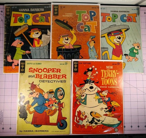 1960's Silver Age Cartoon Comic Book Lot of 5~Top Cat, Snooper ...