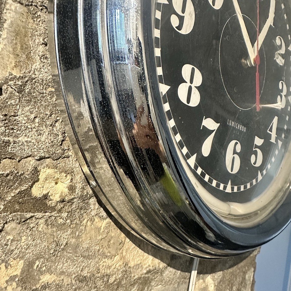 Vintage 1999 Lumichron 15” Neon Wall Clock Retro Bar Decor Man Cave ...