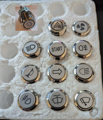 Switch backlit 12V 3A push button 16mm IP65 UK STOCK | eBay UK