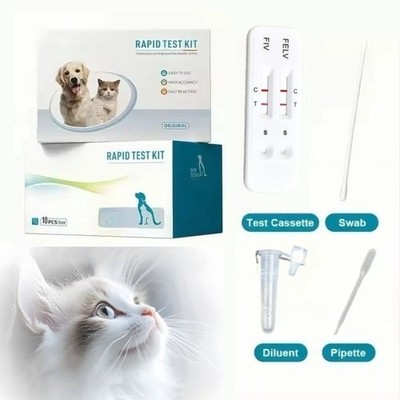 Feline 10 x Double Snap Test FELV/FIV (Leukemia and Immunodeficiency ...