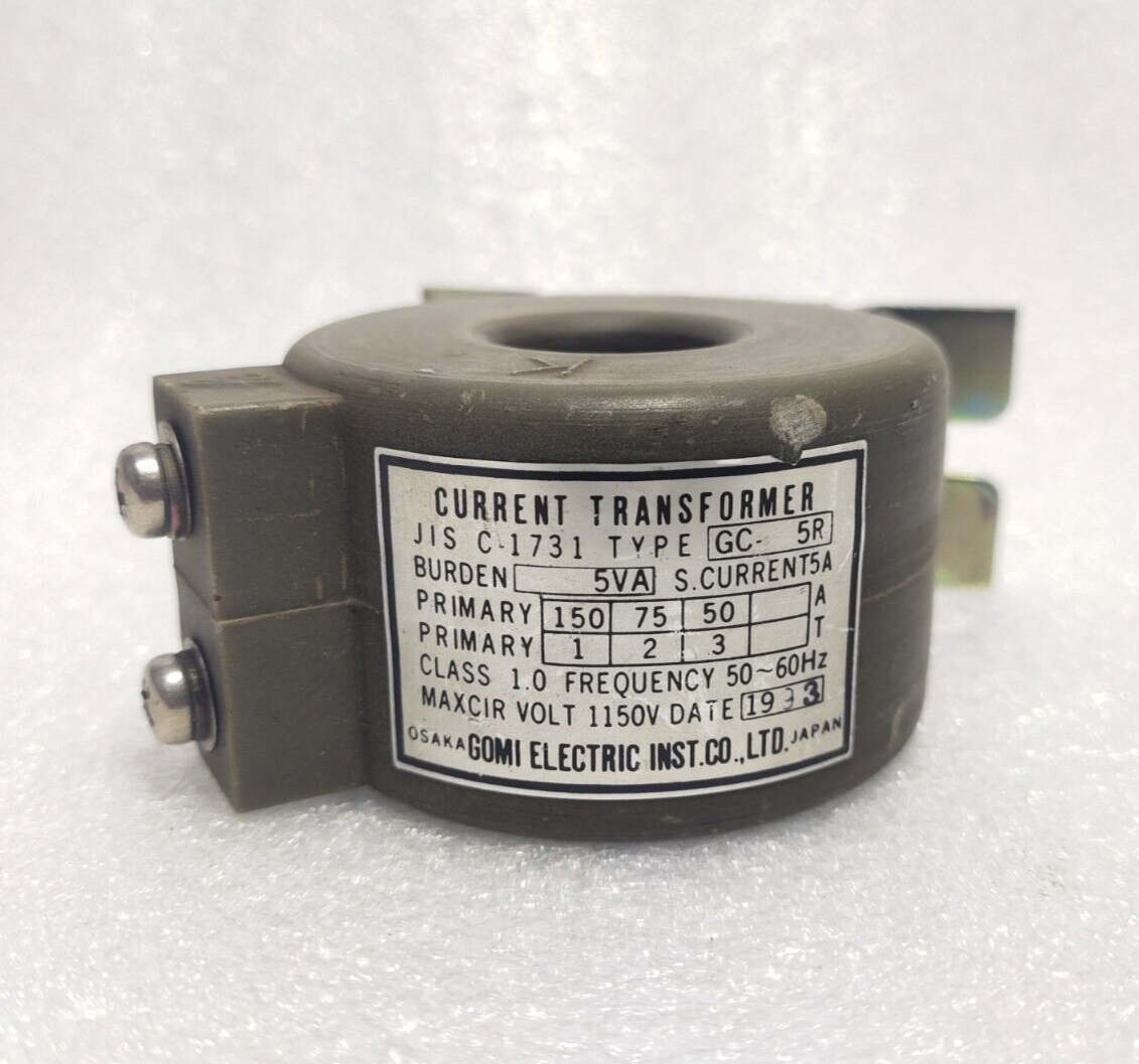 Osaka Gomi Electric Jis C-1731 Current Transformer Jis C-1731 Type Gc-5R 50/60Hz | eBay