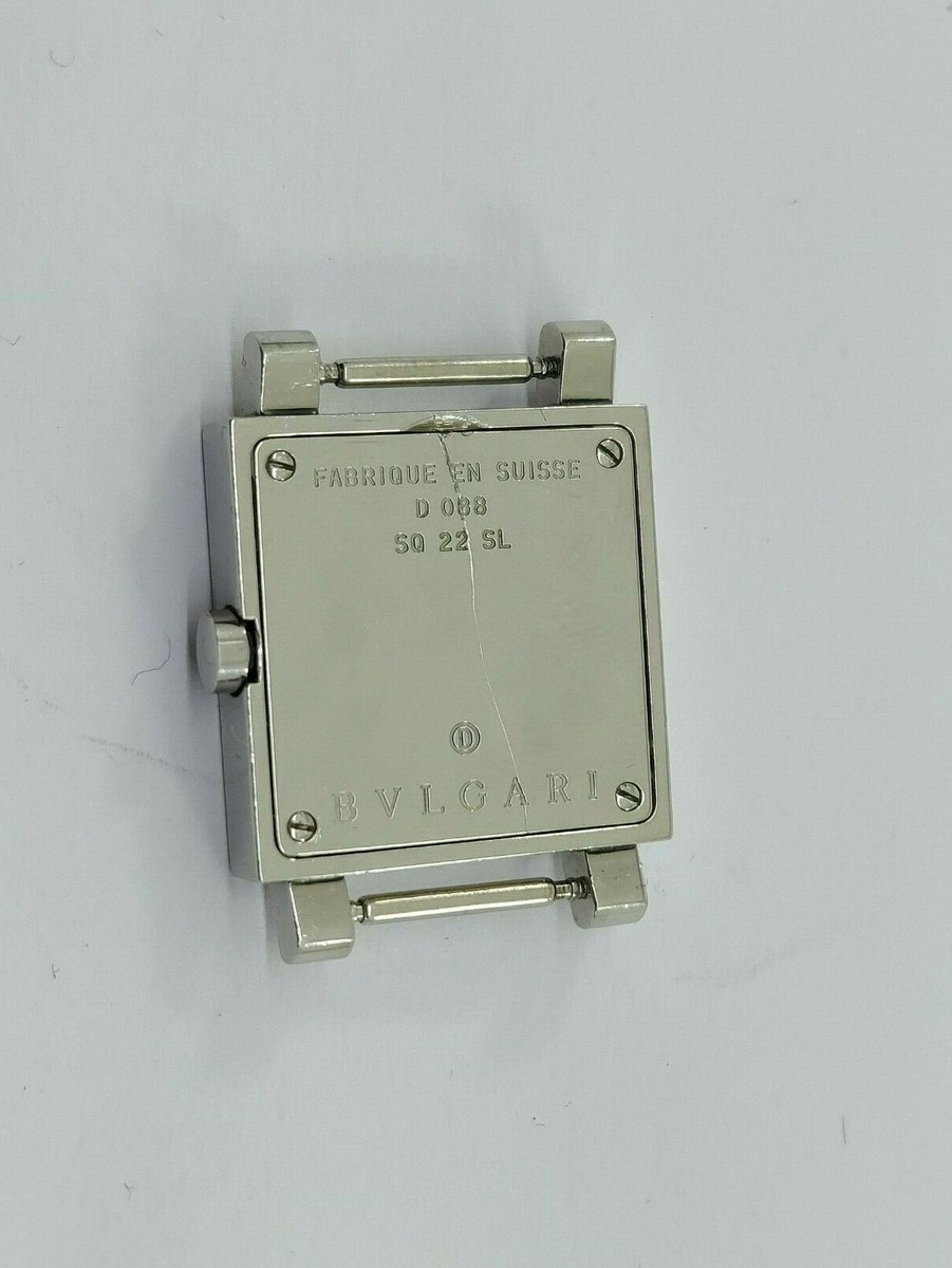 BVLGARI WATCH QUADRATO SQ 22 SL QUARTZ STAINLESS STEEL LADY BVLGARI WATCH QUADRATO SQ 22 SL QUARTZ STAINLESS STEEL LADY