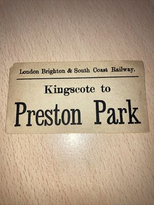 LBSCR. Luggage Label, (. Kingscote. To. Preston. Park. ) | eBay UK
