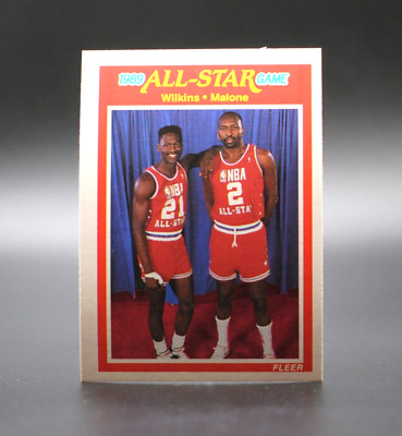 1989-90 Fleer DOMINIQUE WILKINS / MOSES MALONE All-Star Card #165 | eBay