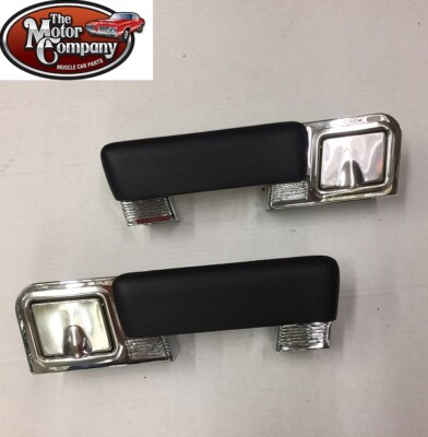 1966 1967 Chevelle Chrome Rear Arm Rest Bases W/ Ash Tray & Black Pads ...