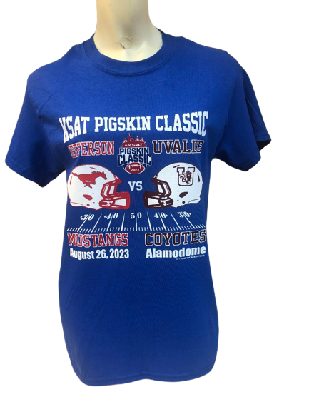 Jefferson Mustangs vs Uvalde Coyotes "KSAT Pigskin Classic" T-Shirt | eBay