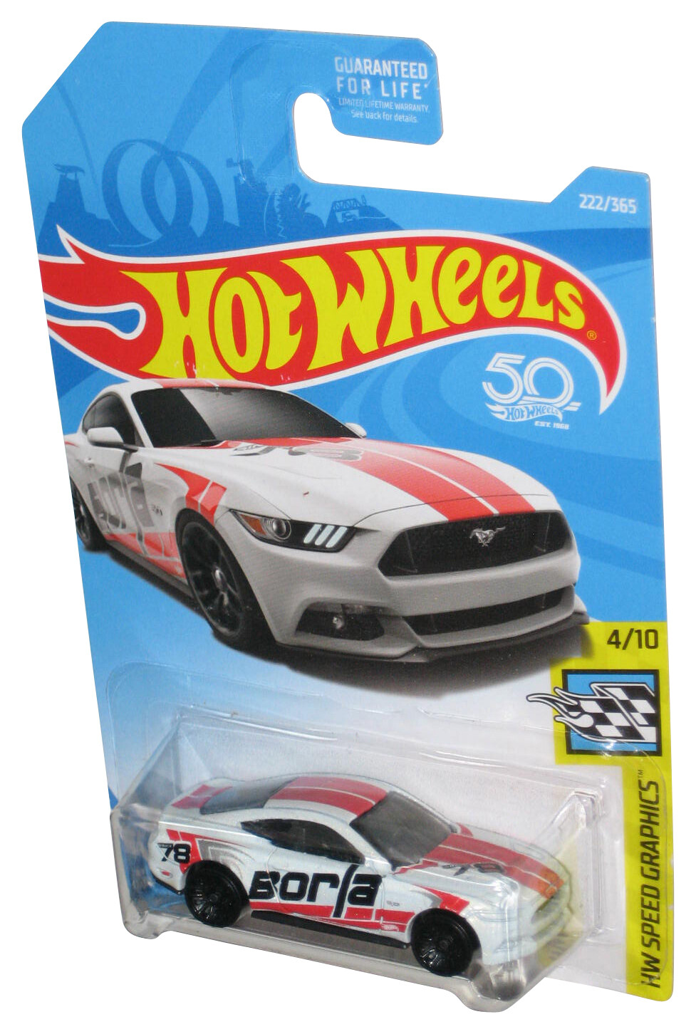 Hot Wheels Speed Graphics 4/10 (2017) White 2015 Ford Mustang GT Toy ...