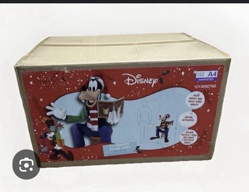 Disney 4ft Animated Holiday Goofy Christmas Figure Motion Activated NEW ...