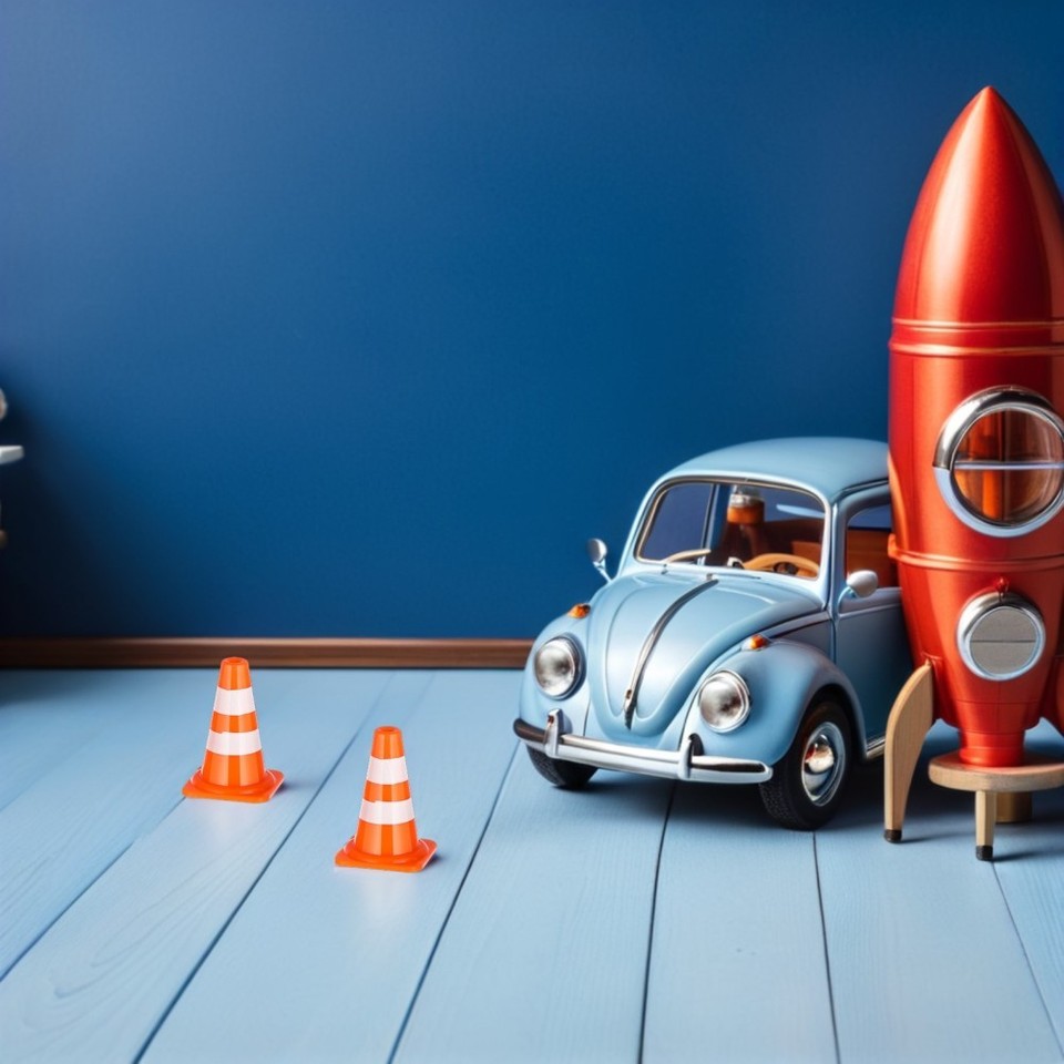 48 Pcs Mini Traffic Cones Construction Play Toys Scene Models Learning ...