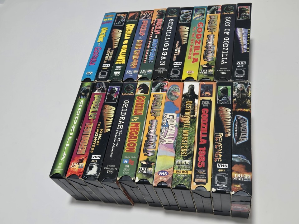 GODZILLA VHS English Dubbed Movies Collection Mixed Toho Japan Lot of ...