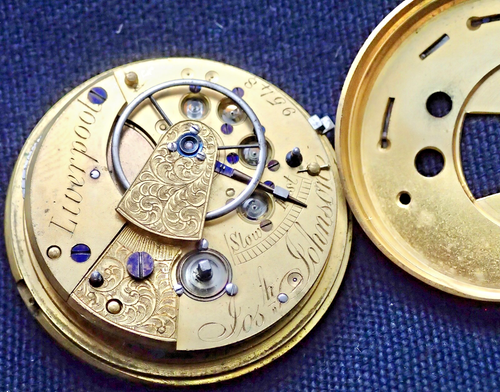 JOSEPH JOHNSON Liverpool Jewels Fusee Lever Pocket Watch Movement ...