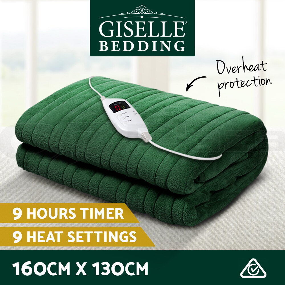 Giselle Electric Throw Rug Heated Blanket Washable Snuggle Flannel ...
