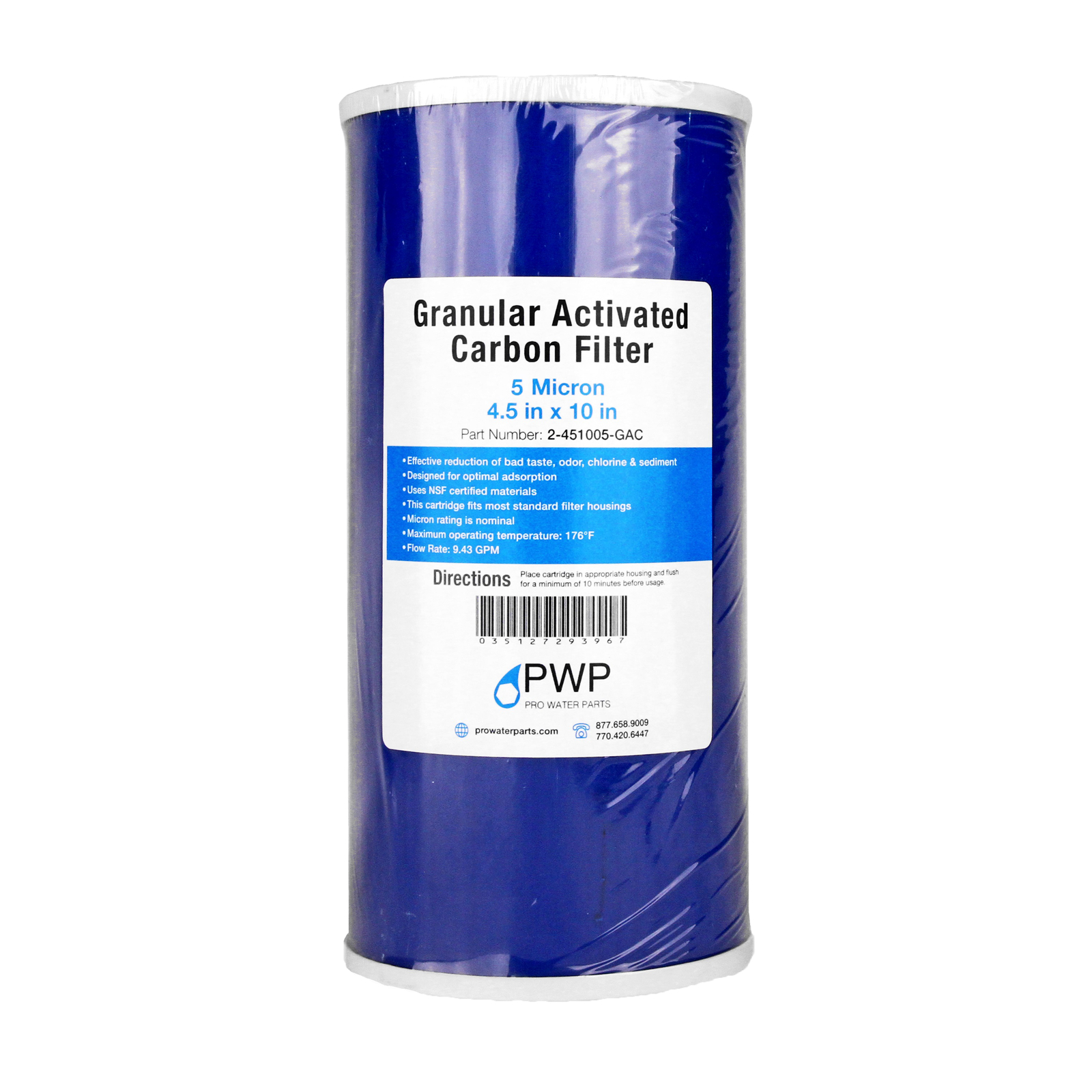 Granular Activated Carbon GAC Filter Cartridge 4.5x10" 5 Micron | eBay