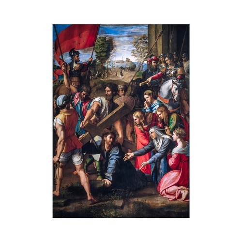 Raphael, Christ Falling on the Way to Calvary, Lustre Canvas Print, B3 ...
