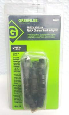 GREENLEE Quick Change Small Adapter-10 PK 02803 (10 Pack New in box) | eBay