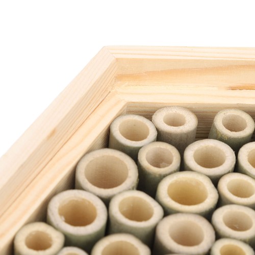 Bee House Hexagonal Wooden Bee Box Home Hotel Attract Peaceful Bee ...