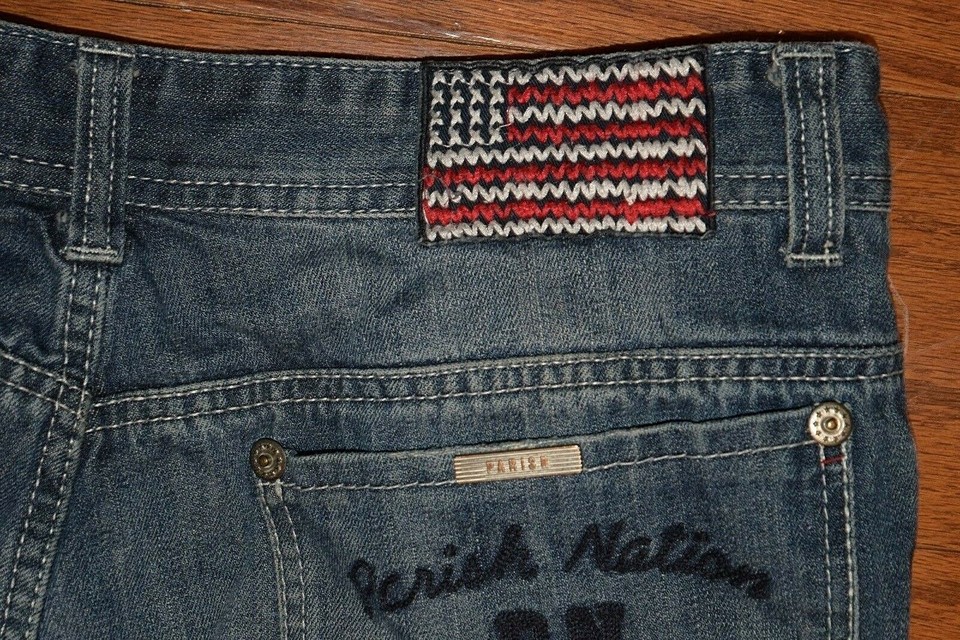 PARISH - RELAXED Fit Blue Jeans Men Size 34 x 33 - Lacrosse Patch | eBay