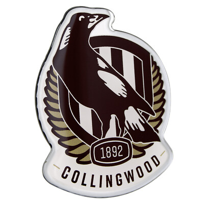 Collingwood AFL Emblem LENSED Chrome Decal Badge Cars Bikes Laptops ...