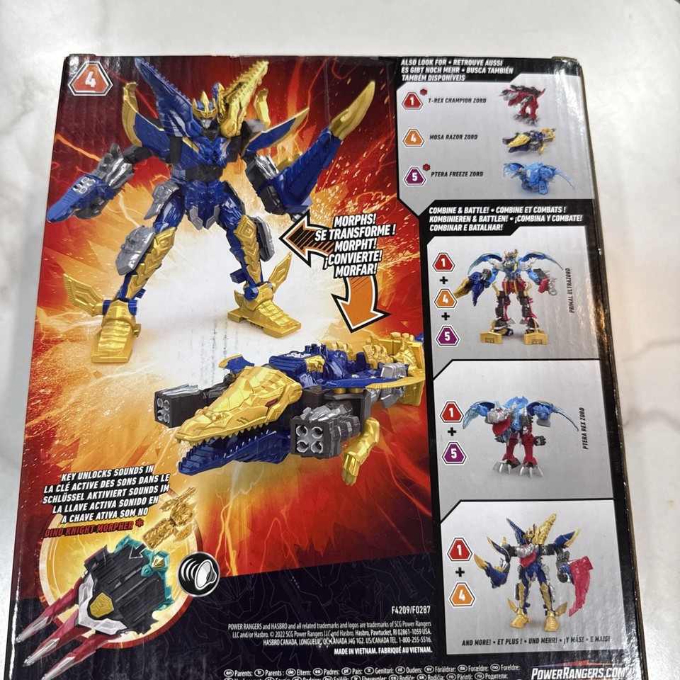 Power Rangers Dino Fury Mosa Razor Zord Link 4 Figure F4209 F0287 Minor ...