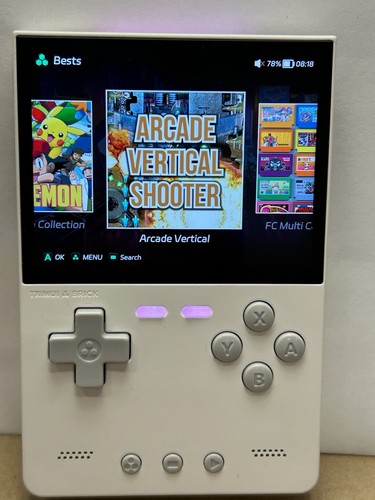 Trimui Brick White 64GB Case And Extra Shoulder Buttons Mint Condition ...