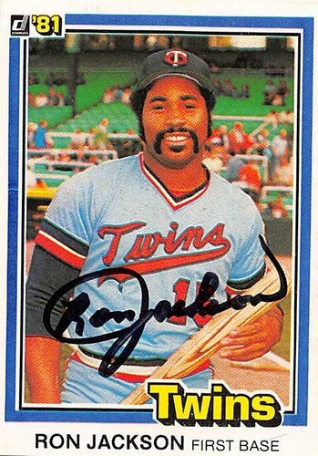 Ron Jackson autographed baseball card (Minnesota Twins) 1981 Donruss ...
