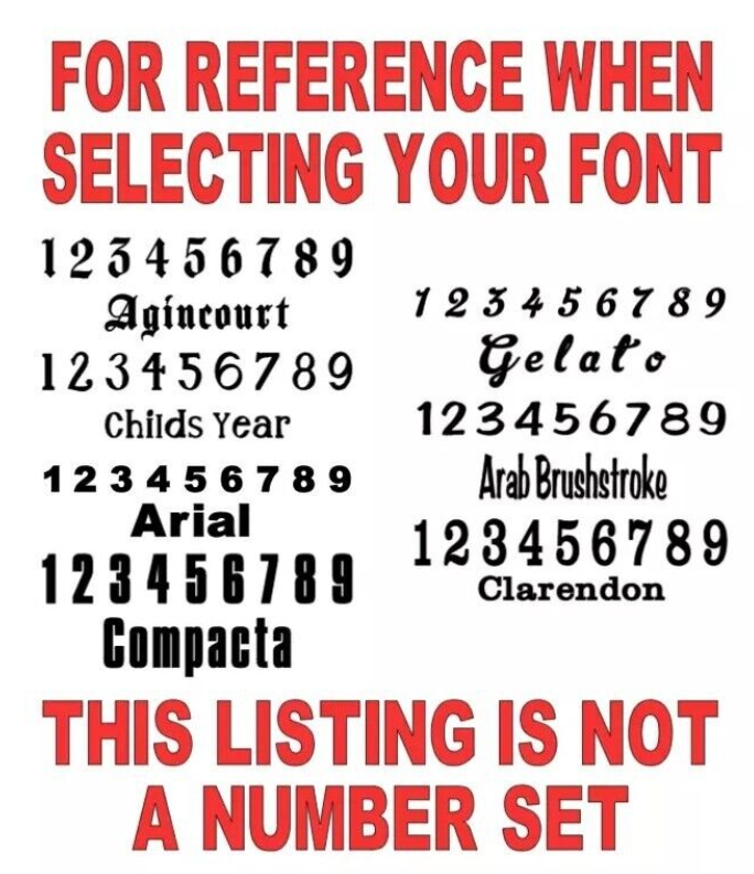 SET OF 2 Custom Mailbox Numbers Vinyl Decals / Stickers - Choose Size ...