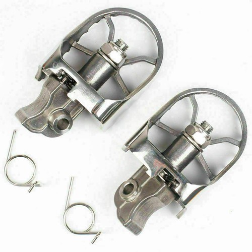 Left &Right Stainless Steel Rotating Pivot Wide Footpegs For BMW ...