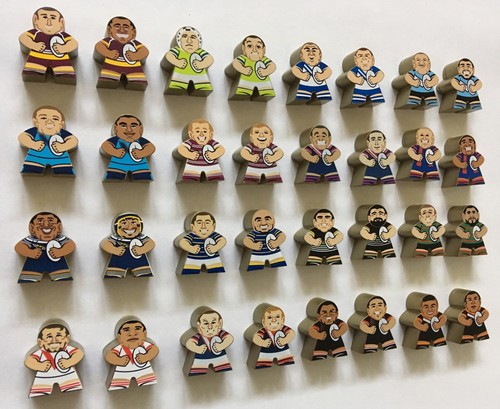 2018 NRL XTREME GAME 32 MINI FOOTY STARS GOLD FIGURINES - COMPLETE SET ...