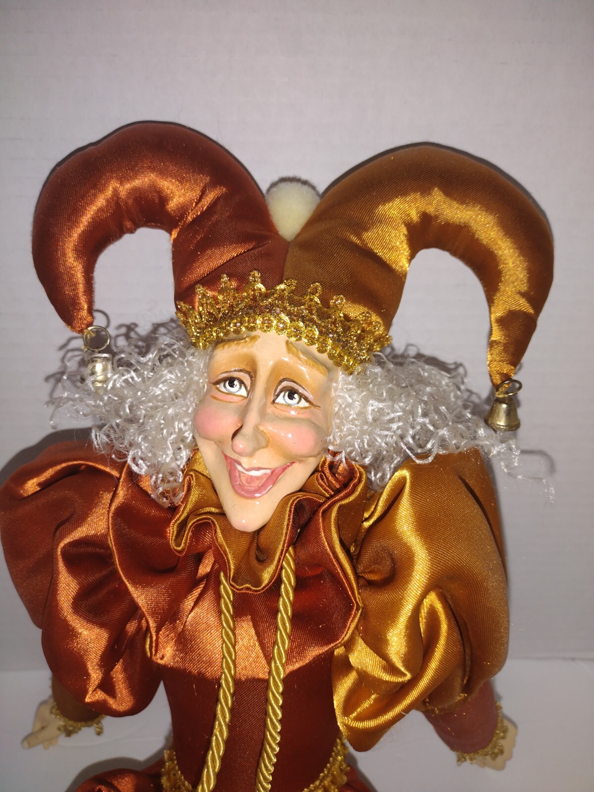 Porcelain Clown Jester Halloween Creepy Doll 19" Scary Shelf Sitter | eBay
