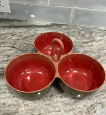 Melamine 3 Part Small Bowl Condiment Snack Server Very Nice | eBay