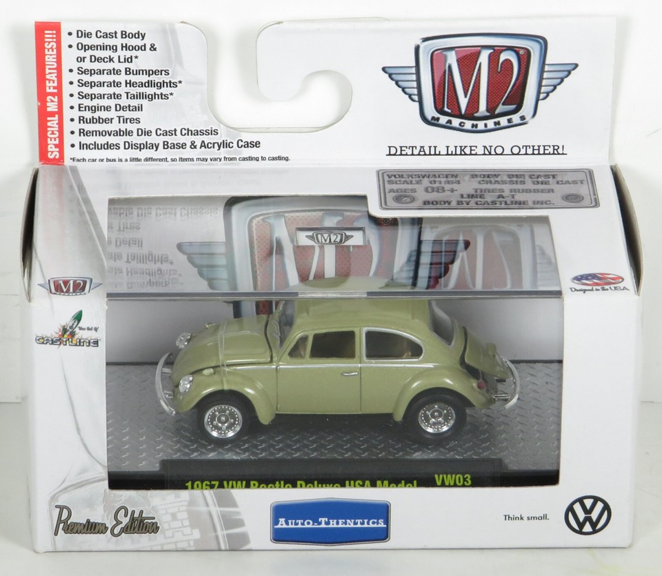 M2 Machines Auto Thentics 1967 VW Volkswagen Beetle Deluxe USA Model ...