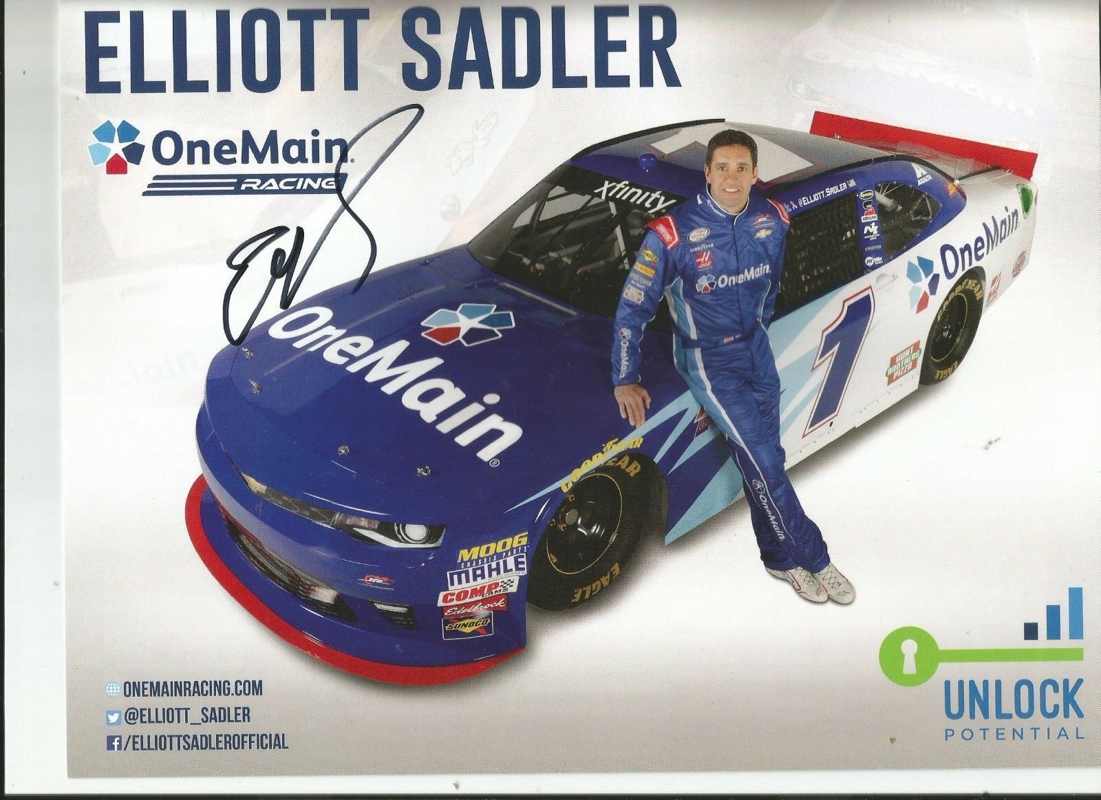 Elliott Sadler Autographed 8.5 x 11 Photo | eBay