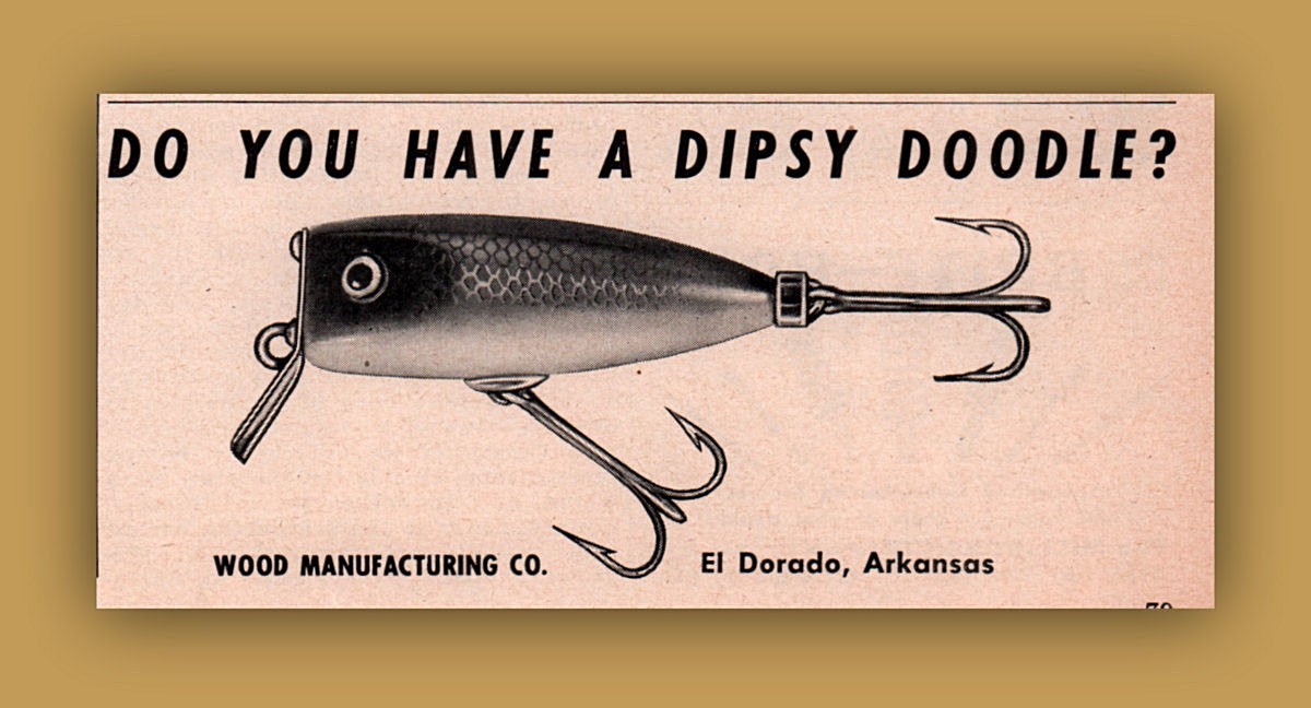 1948 AD DIPSY DOODLE FISH LURE WOOD CO EL DORADO | eBay