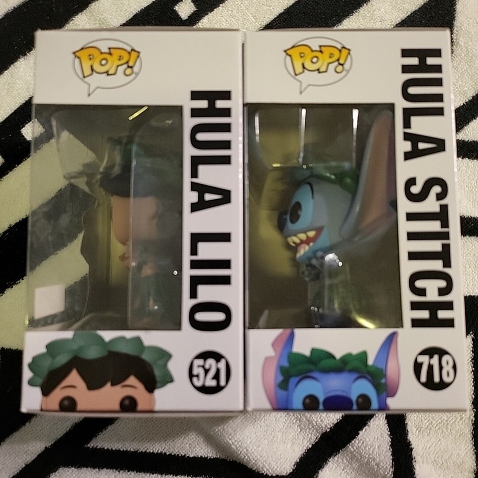 Funko Pop Disney Hula Lilo 521 and Hula Stitch 718 Hot Topic Exclusive ...