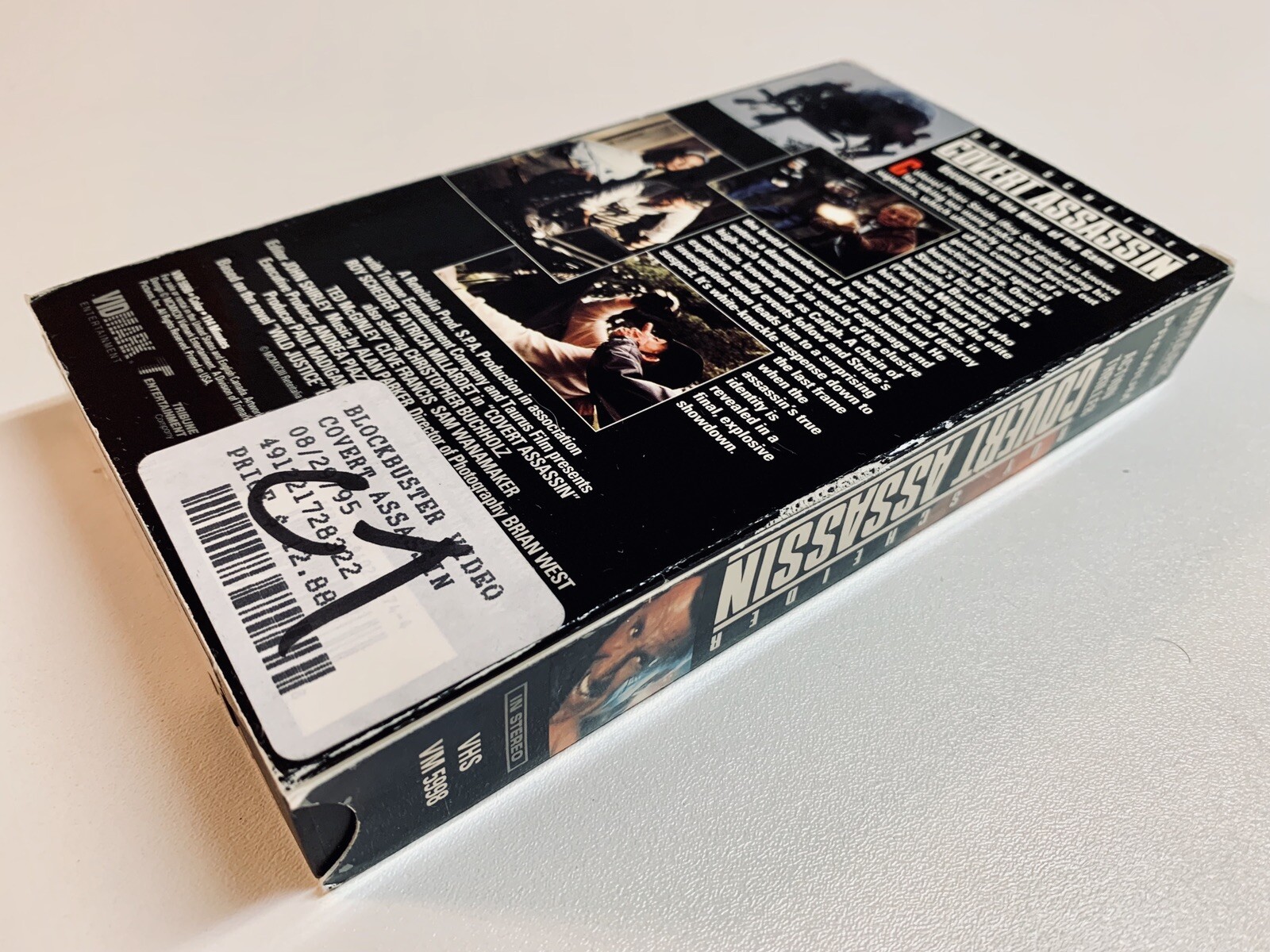 COVERT ASSASSIN 1993 VHS Video Tape ROY SCHEIDER Former BLOCKBUSTER ...