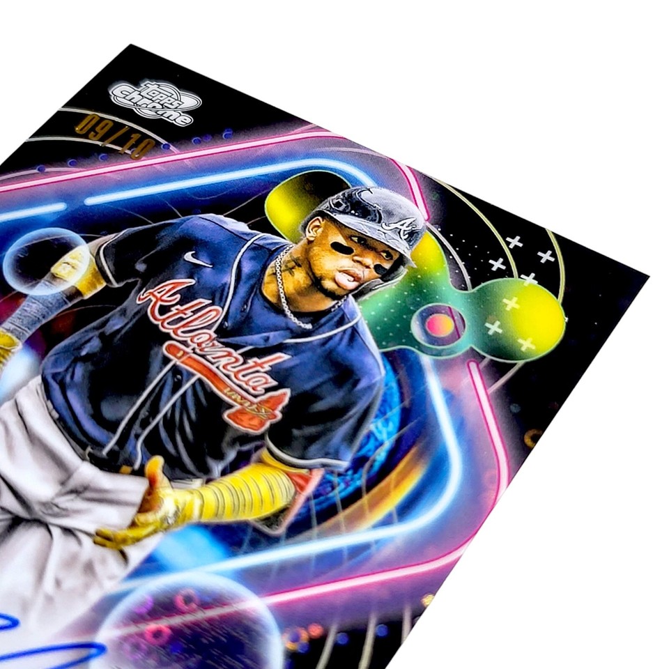 2023 Chrome Cosmic RONALD ACUNA JR Black Eclipse Refractor SSP On Card ...