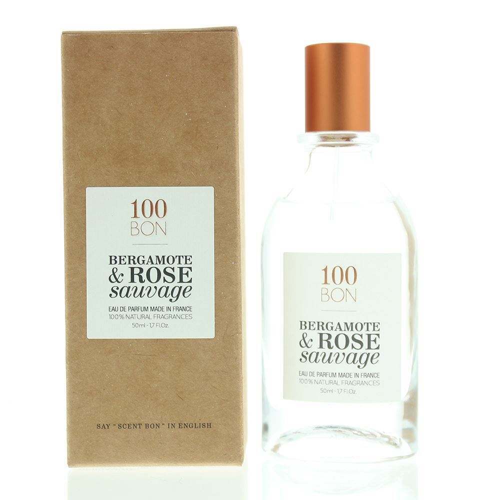 100 Bon Bergamote & Rose Sauvage Natural Ingredients EDP 50ml Unisex ...