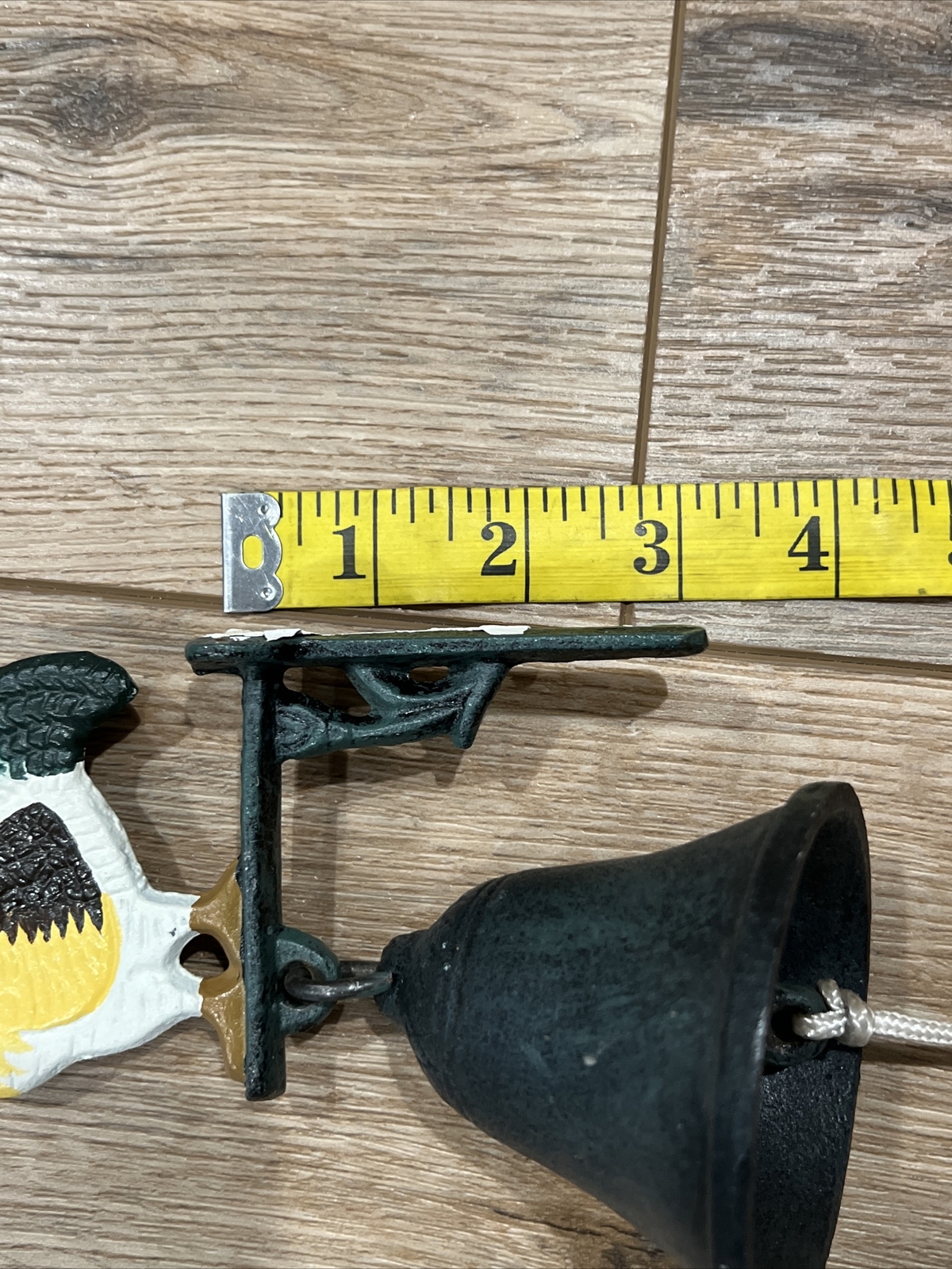 Antique Cast Iron Rooster Door Bell Ringer Wall Mount Clapper Farmhouse ...