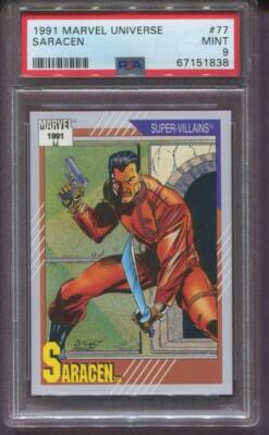 1991 MARVEL UNIVERSE - SARACEN #77 - SUPER VILLAINS - PSA 9 MINT | eBay