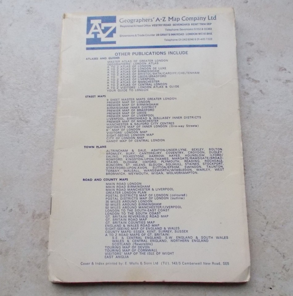 Antique UK Road Map vintage 1970s London to the South Coast old vtg ...