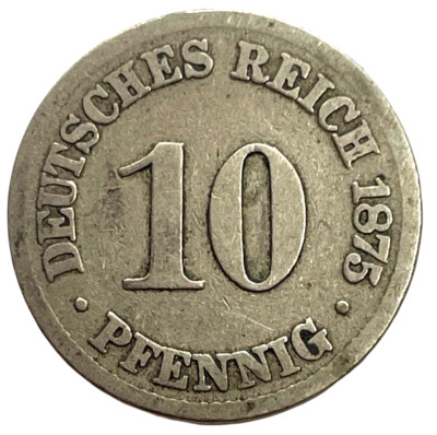 1875 Germany 10 Pfennig German World Coin KM# 4 Lot C2-165 | eBay