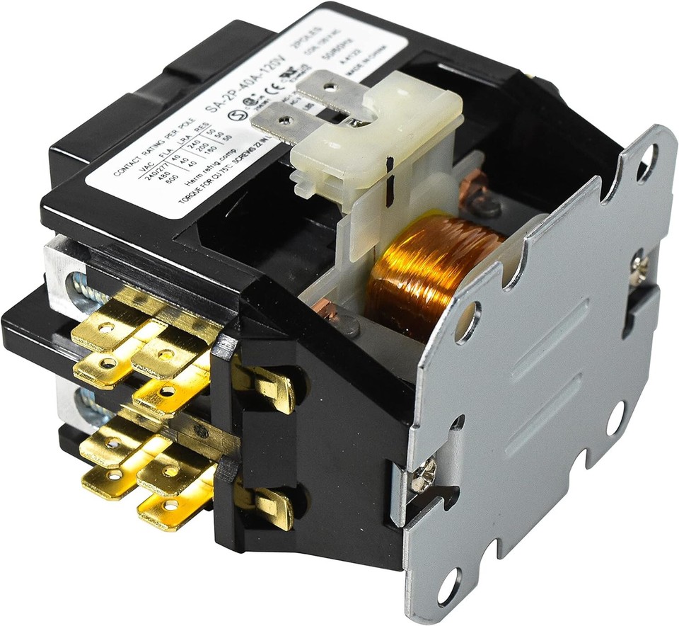 HQRP 2Pole 40A Coil 120V AC Heavy Duty Lighting Contactor Definite ...