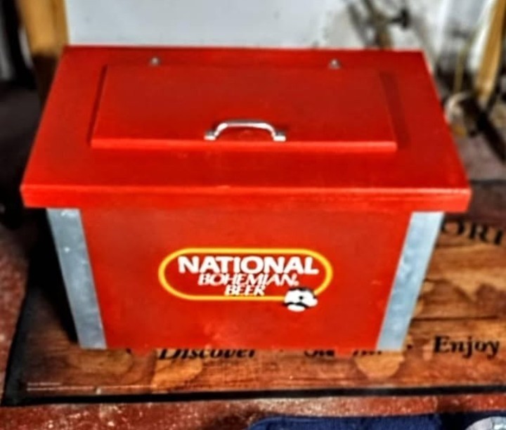 National Bohemian Ice chest Cooler wooden in good condition brand new ...