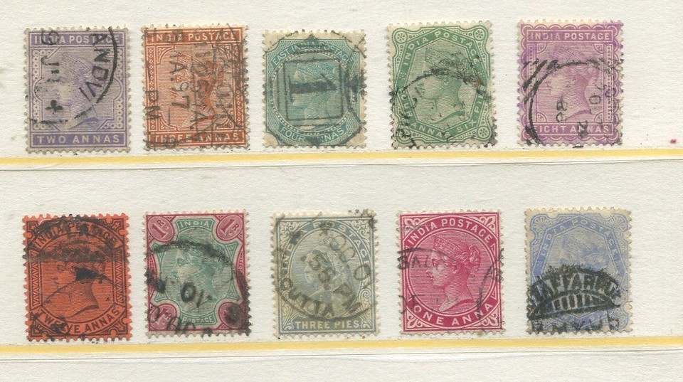 India early collection of Queen Victoria stamps 1860's to 1890's (A1330 ...