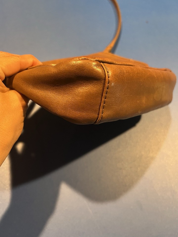 Margot Brown Leather Crossbody Bag with Turnlock Closure Margot Leather ...